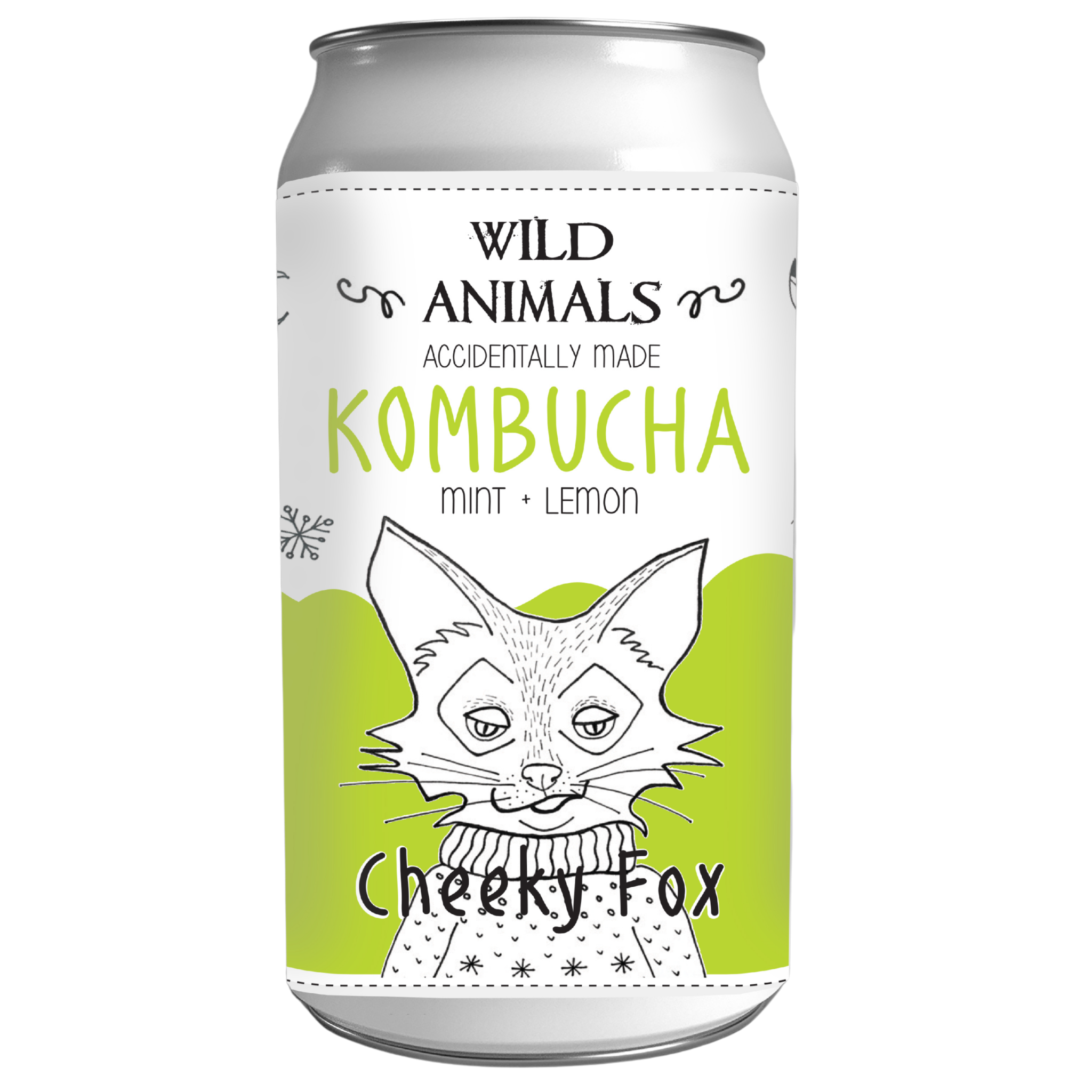 Wild Animals Kombucha - Cheeky Fox - Mint+Lemon TEMPORARILY SOLD OUT ...